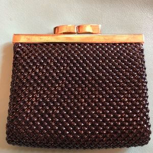 Vintage | Accessories | Vintage Mesh Coin Change Purse Black Gold Evc ...